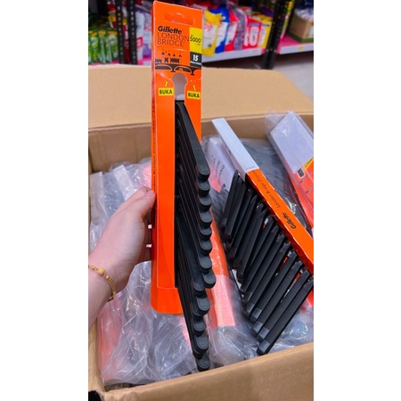 Jual Gillette London Bridge Disposable Razor 1renteng isi 15pc //alat ...