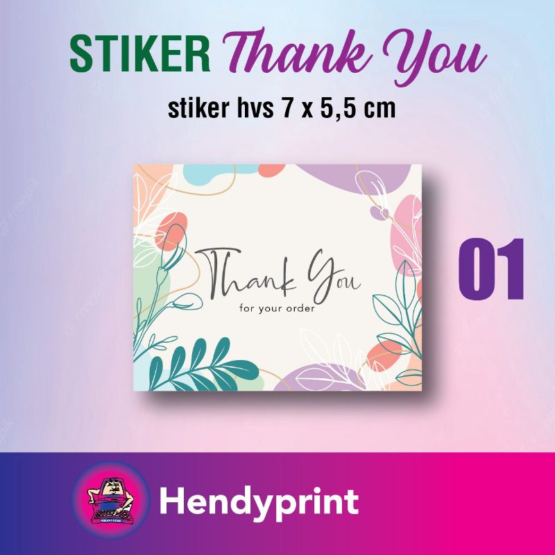 Jual stiker thank you (isi 100 pcs) / thank card / stiker ucapan thank ...