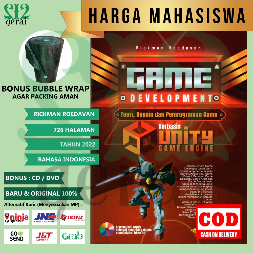Jual BUKU GAME DEVELOPMENT TEORI, DESAIN DAN PEMROGRAMAN GAME BERBASIS ...