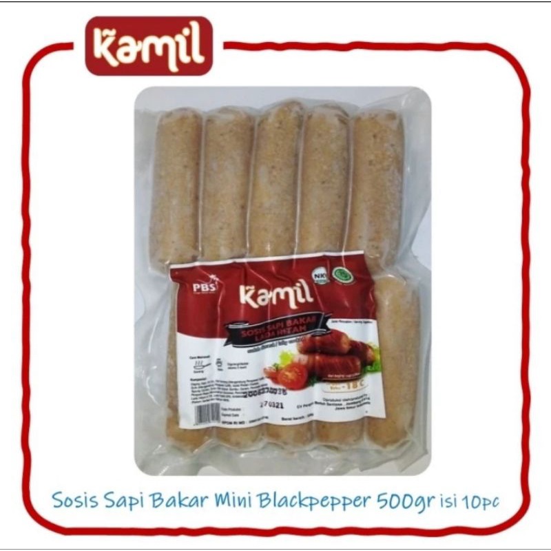 Jual Kamil Sosis Sapi Bakar Lada Hitam isi 10 Pcs 500 Gr | Shopee Indonesia