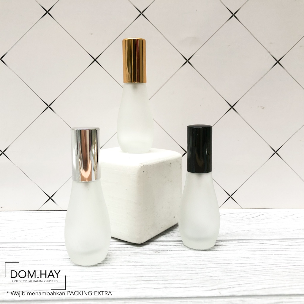 Jual 11ml Oval Frosted Doff Putih Botol Parfum Kosong Kaca UNIK Mini ...