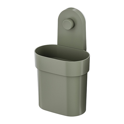 Jual penyimpanan / Wadah dengan plastik hisap, abu-abu-hijau #ÖBONÄS # ...