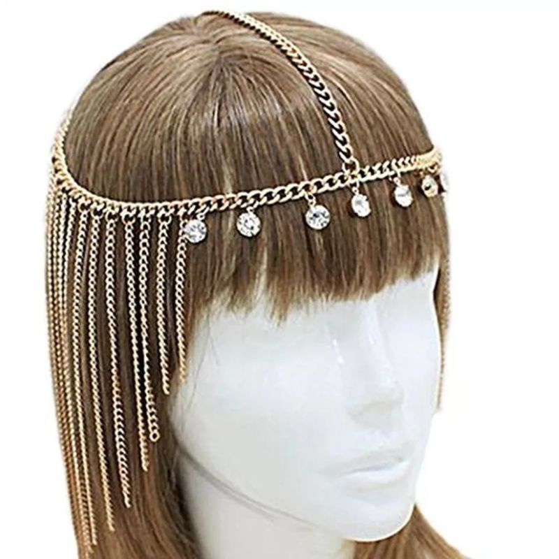 Jual BIN-06 Headpiece bindi rumbai mesir kuno putri cleopatra warna ...