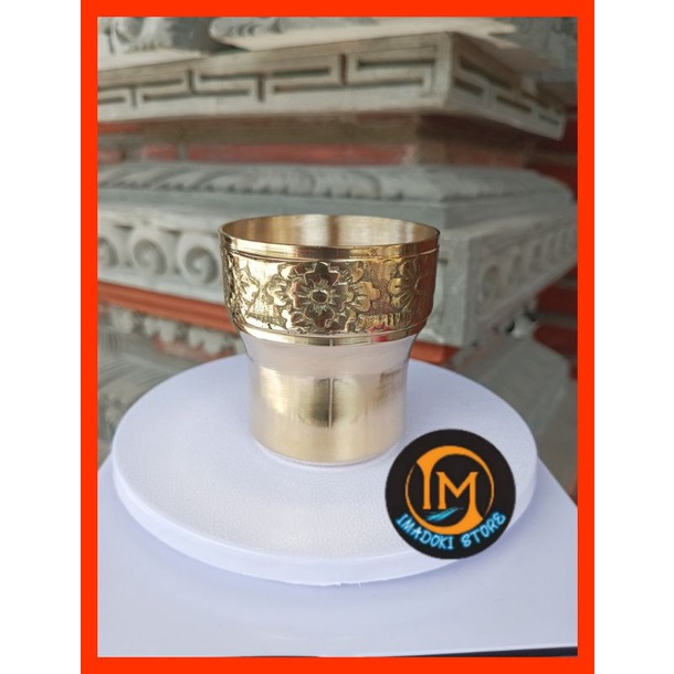 Jual Grosir sangku tirta 6 cm / Sangku kuningan / Tempat tirta / batill ...