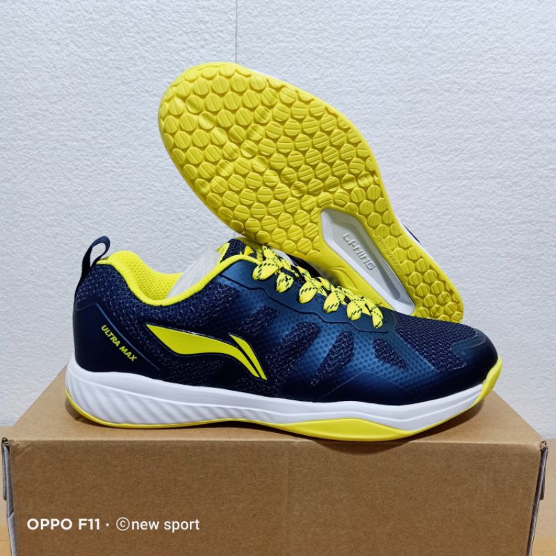 Jual sepatu bulutangkis Li-Ning ULTRA MAX original navy/lime | Shopee ...