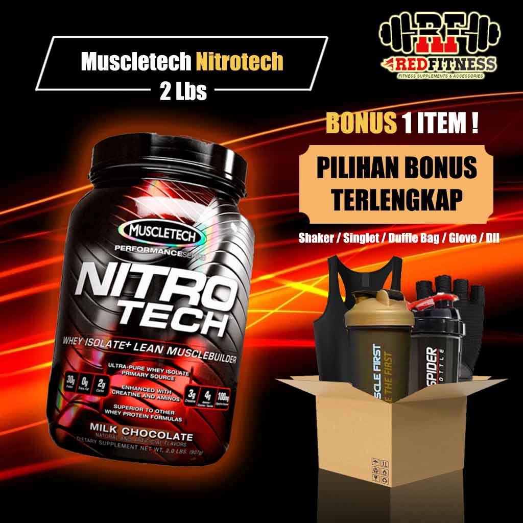 Jual Muscletech Nitrotech Whey Protein 2 lbs / Nitro Tech Performance 2 lb 2lbs 2lb BPOM ...