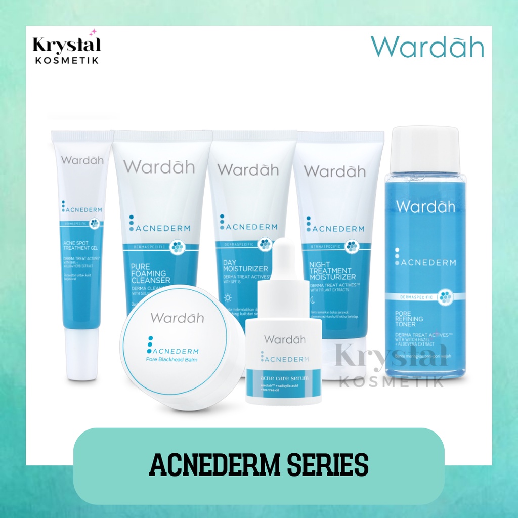 Jual WARDAH Acnederm Series | Foaming Cleanser / Refining Toner / Acne ...