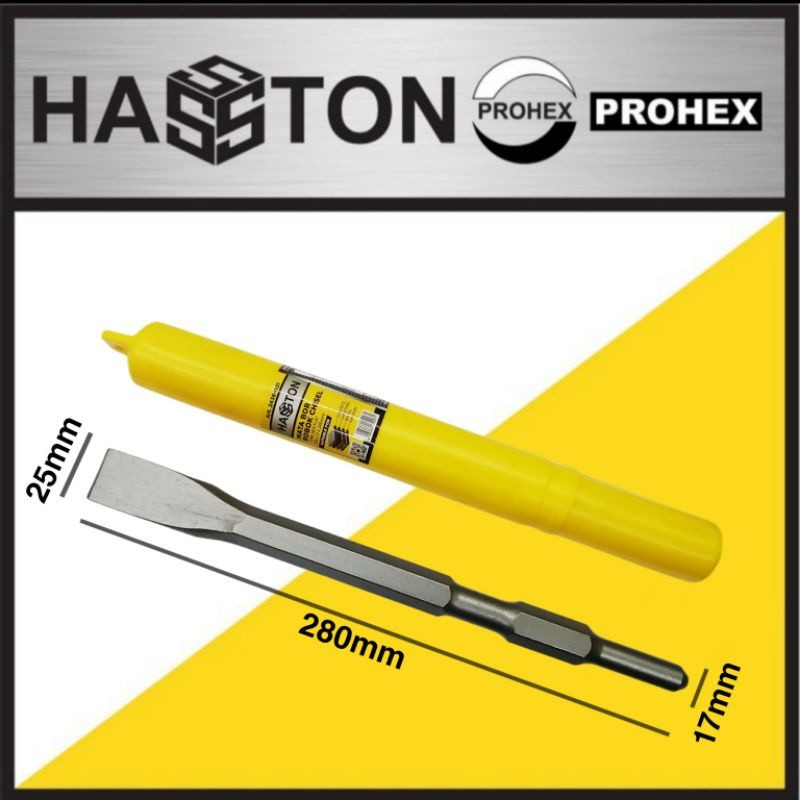 Jual Hasston 2436-001 Mata Bor Bobok Beton Hex 17 Flat Chisel Pahat ...