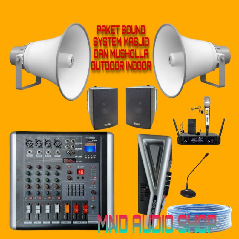 Jual paket sound system toa masjid musholla 2indoor 2 outdoor | Shopee ...