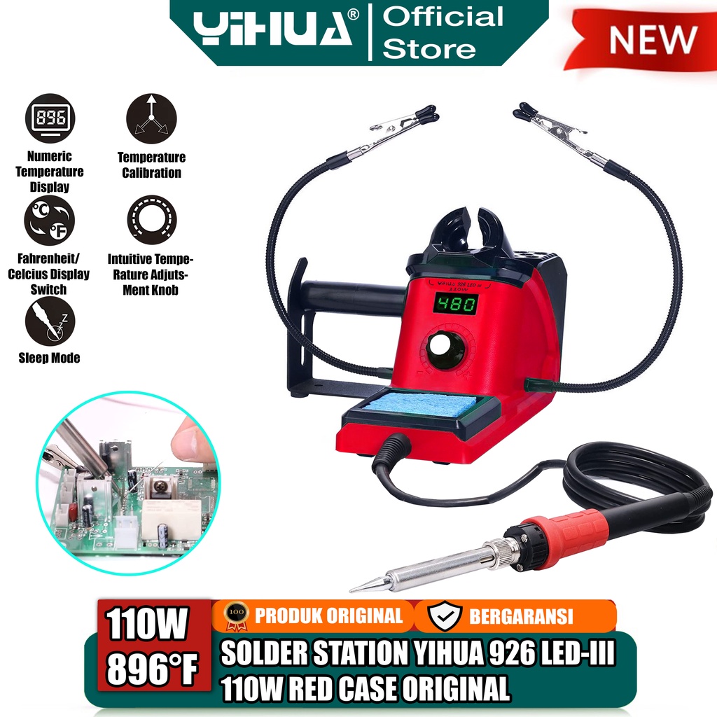Jual Yihua 926 LED III 110W Solder Station Anti Static Jepitan Dudukan Origina;l | Shopee Indonesia