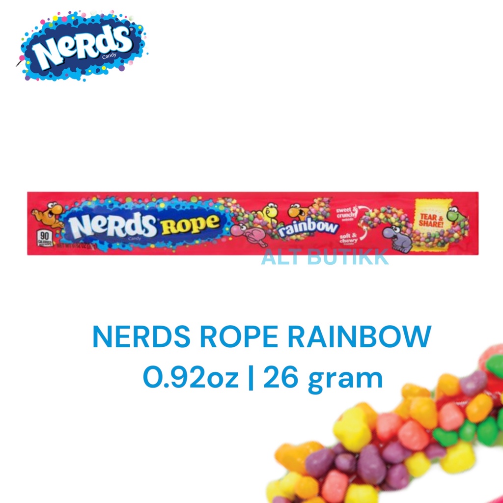 Jual NERD ROPE RAINBOW CANDY 26 GR | PERMEN NERDS CHEWY 0.92 oz ...