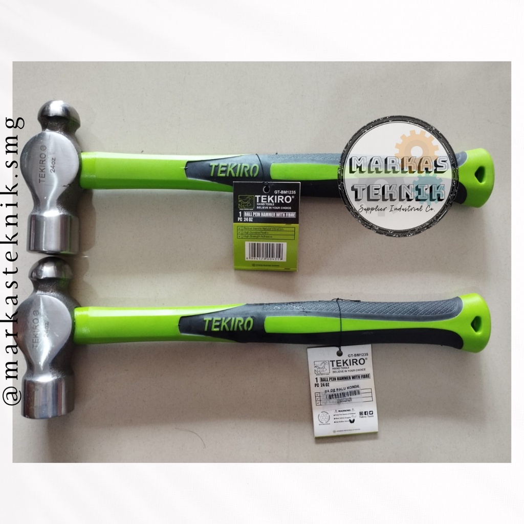 Jual TEKIRO Palu Konde 24 OZ / TEKIRO Ball Pein Hammer With Fibre 24 OZ ...