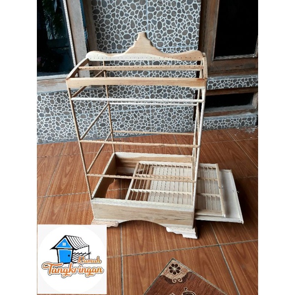 Jual Sangkar burung replika diamond kaki kosan mentah Tiang Kayu ...