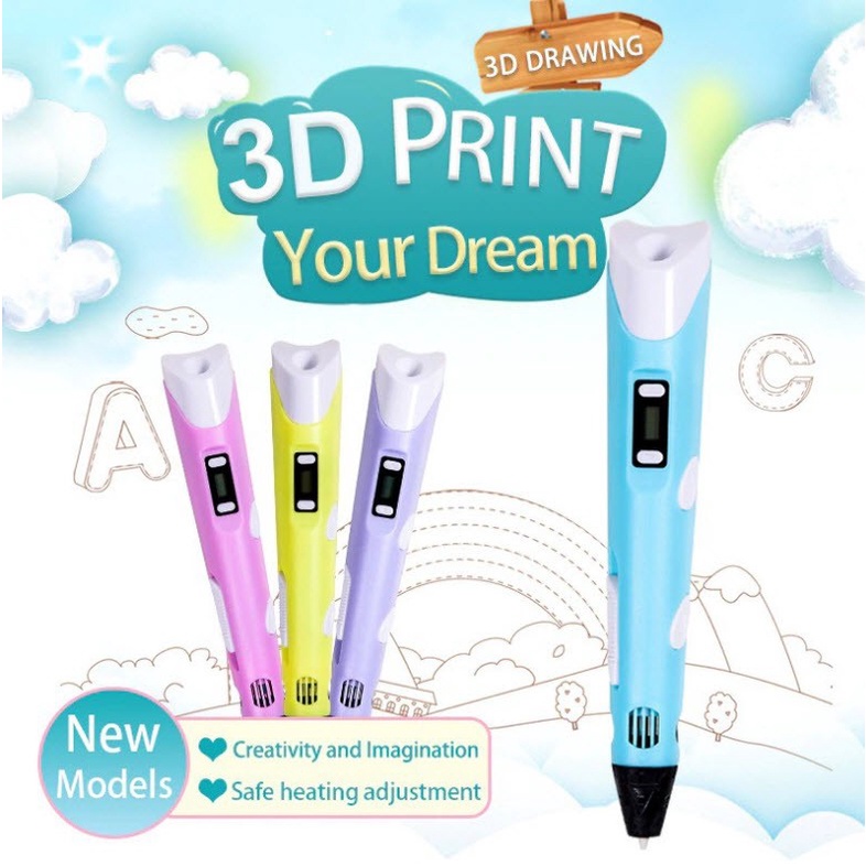 Jual NEW 3D Printing Pen 3D Printer Arts 3D Pen II Draw Your Dream ...