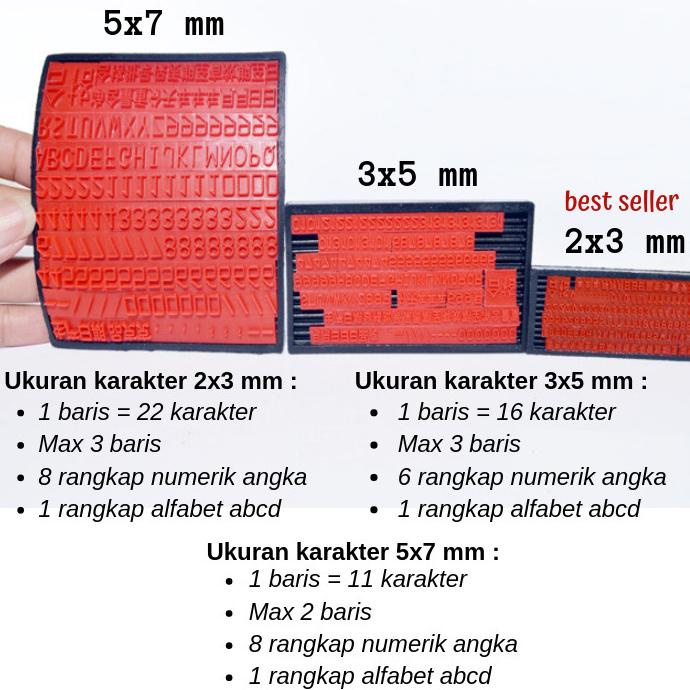 Jual Karakter Set Nichia Stamper - Angka Dan Hurup Mesin Coding Nichia ...