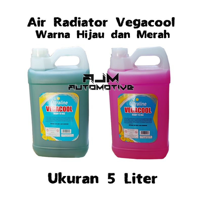 Jual Air Radiator 5 Liter Ultraline Vegacool Coolant Hijau Merah ...