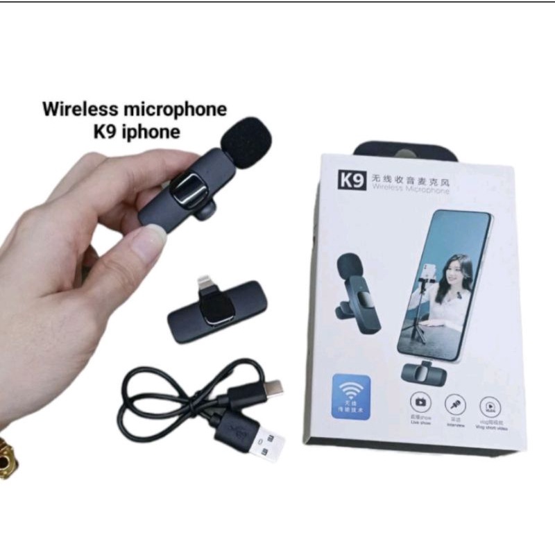 Jual WIRELESS MICROPHONE CLIP ON LIGHTNING IPHONE / TYPE C SINGLE MIC ...
