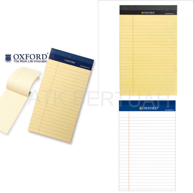 Jual OXFORD A4 B5 A5 MINI LEGAL PAD NOTEPAD BUKU MEMO NOTES SOBEK ATAS ...