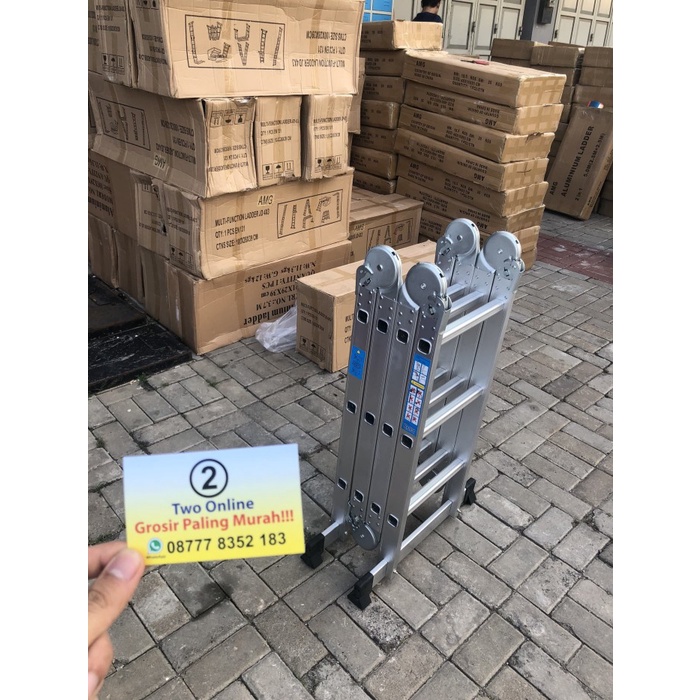 Jual Tangga Lipat Multifungsi AMG 3,7 METER / TANGGA ALUMINIUM 3.7Meter ...
