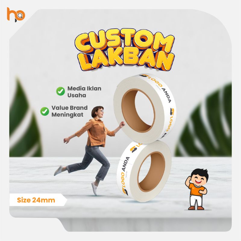 Jual Lakban Custom 24mm x 90yard | Shopee Indonesia