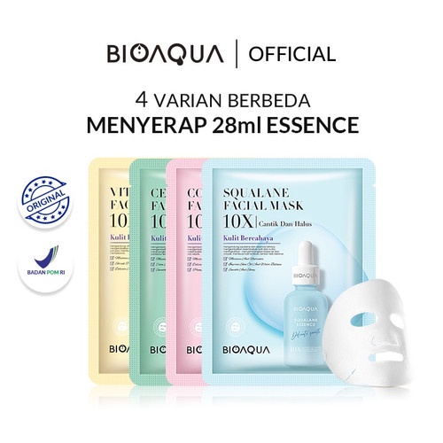Jual BIOAQUA Sheet Mask Paket Effect 10X Essence | Shopee Indonesia