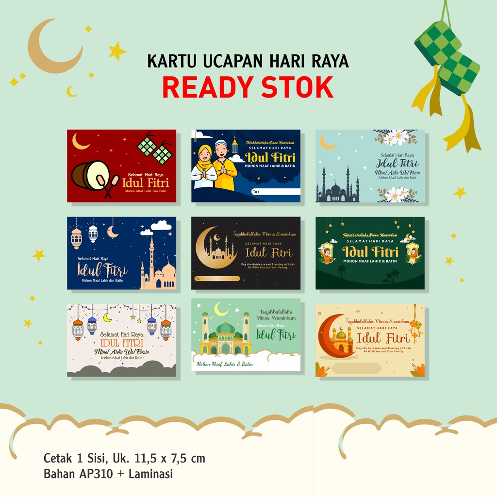 Jual [Ready Stock] Kartu Parcel Hampers Lebaran Hari Raya Idul Fitri ...