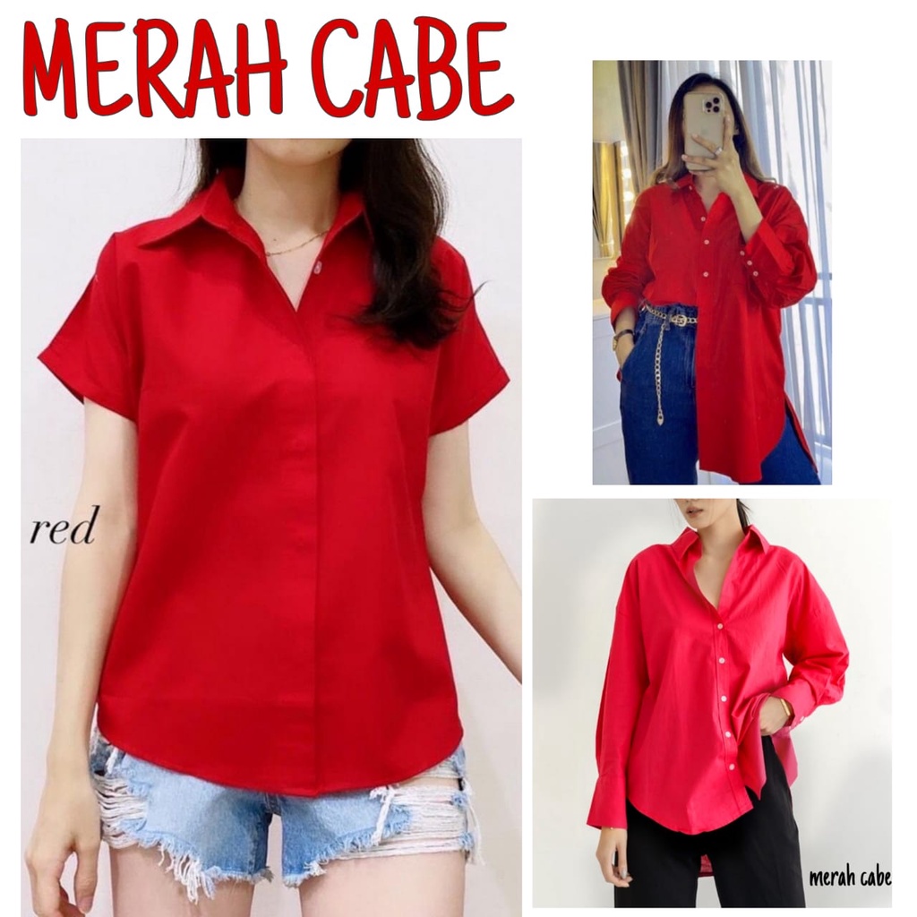 Jual SJM KEMEJA MERAH CABE BENDERA CHEONGSAM CNY NATAL KEMERDEKAAN 17 ...