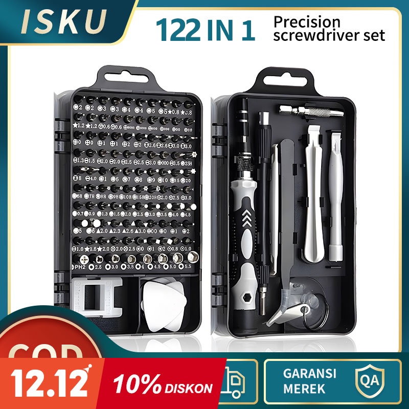 Jual ISKU Obeng Set 122 obeng hp Multifungsi Alat Bongkar Mini Precision Untuk Smartphone Laptop ...