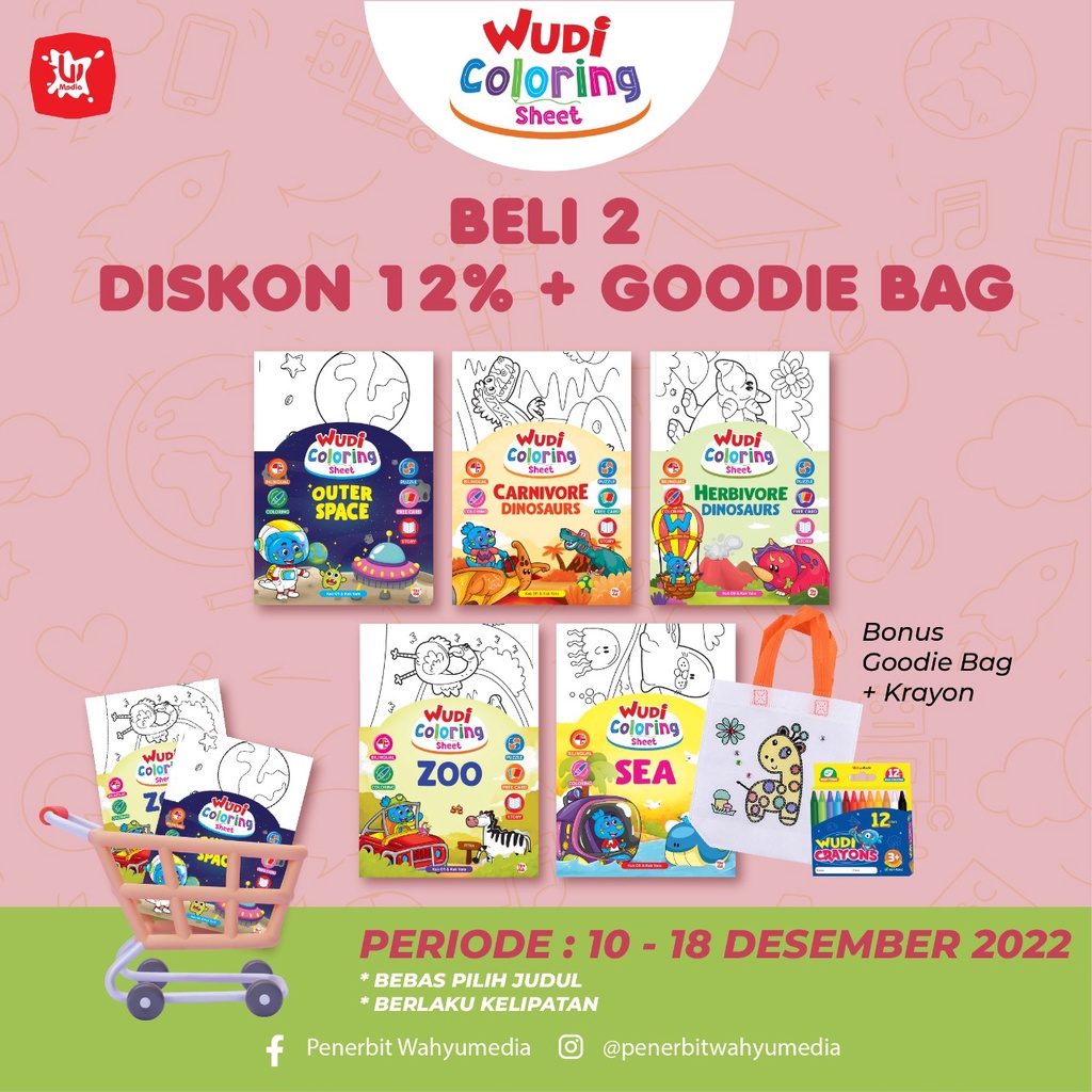 Jual Wudi Coloring Sheet; Lembar Mewarnai Anak TK PAUD; Mewarnai ...