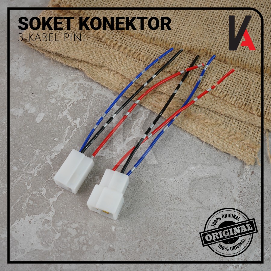 Jual Soket Konektor Kabel 3 Pin Besar / Socket Sambung Mobil Motor | Shopee Indonesia