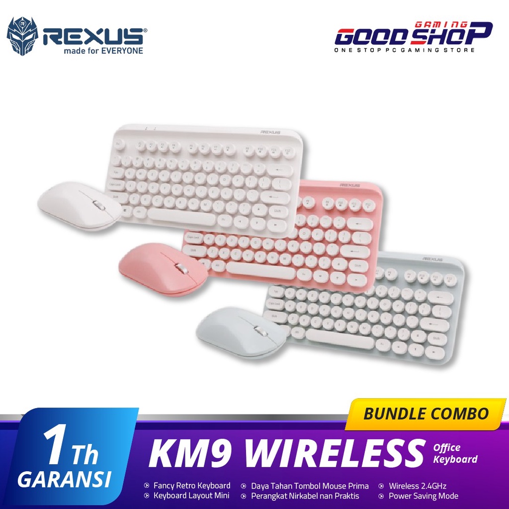 Jual Rexus KM9 / KM-9 Combo Bundle Keyboard & Mouse Wireless | Shopee ...