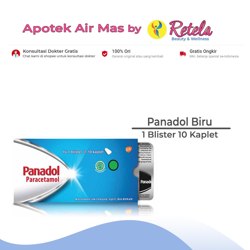Jual PANADOL CAPLET BLISTER 10 TABLET | Shopee Indonesia