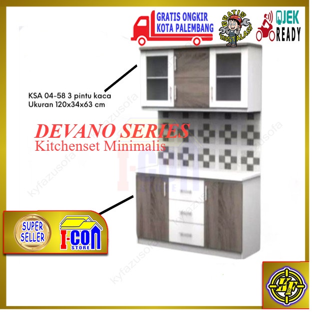 Jual Toppan Kitchen Set 3P Devano Lemari Dapur Lemari Piring | Shopee ...