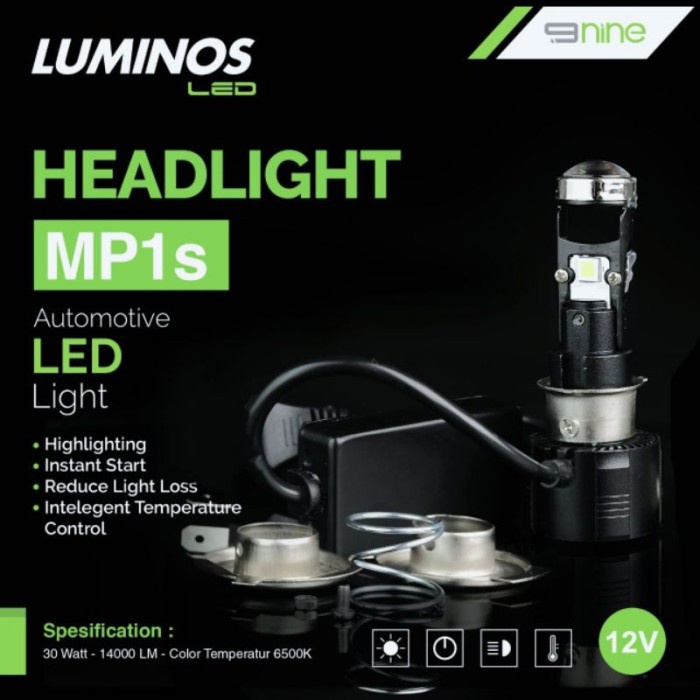 Jual Lampu utama led H4 mini projector MP1 LUMINOS original super ...