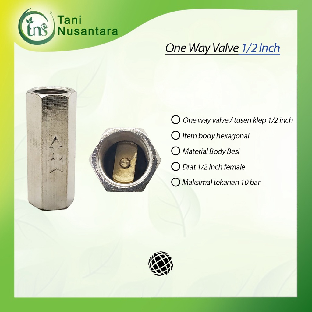 Jual Check valve / one way valve / no return valve 1/2 Tusen klep ...