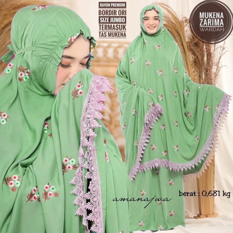 Jual Mukena Zarima embroidery plus tas (LABEL ZONYA) | Shopee Indonesia