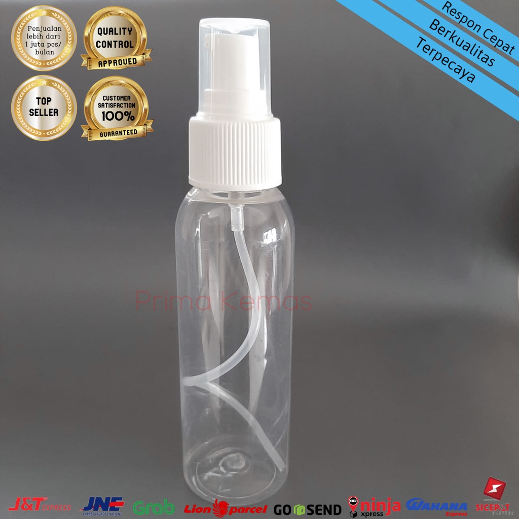 Jual Botol Pump Treatment 100 ml - botol Pet R 100 ml Pump Small Cap White | Shopee Indonesia