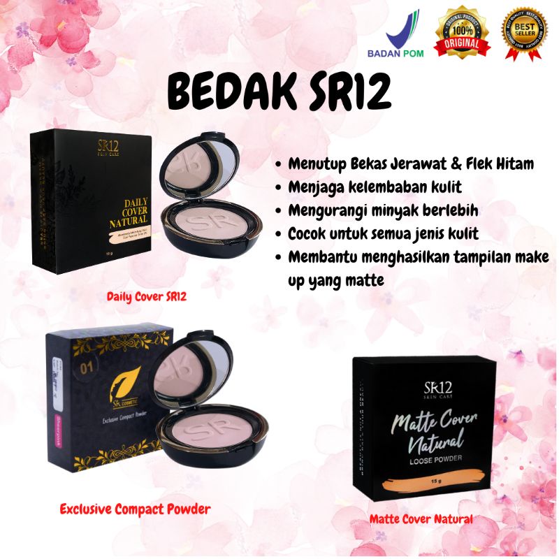 Jual Bedak SR12/ Bedak Tahan lama /Compact Powder Tidak Mudah Luntur Whitening dan Glowing ...