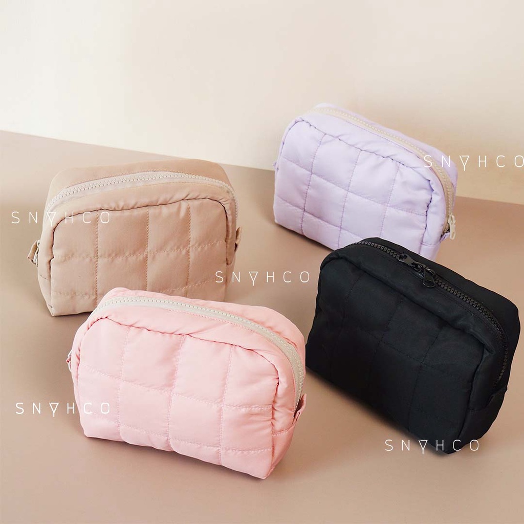Jual Puffy Pouch Waterproof Makeup Skincare Cosmetic Pouch / Aesthetic ...