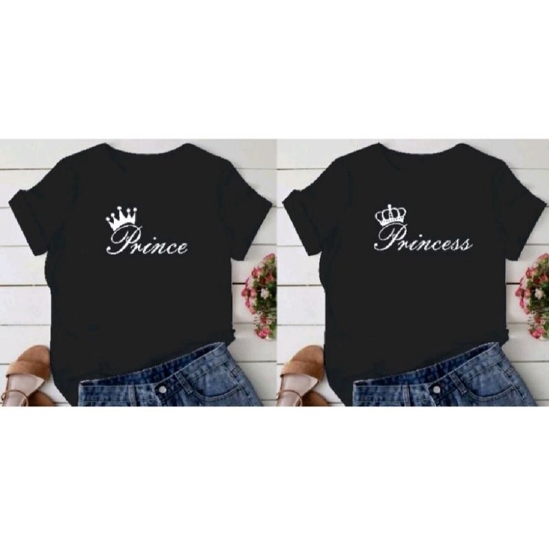 Jual Baju kaos couple (pasangan) prince dan princess(king dan queen ...