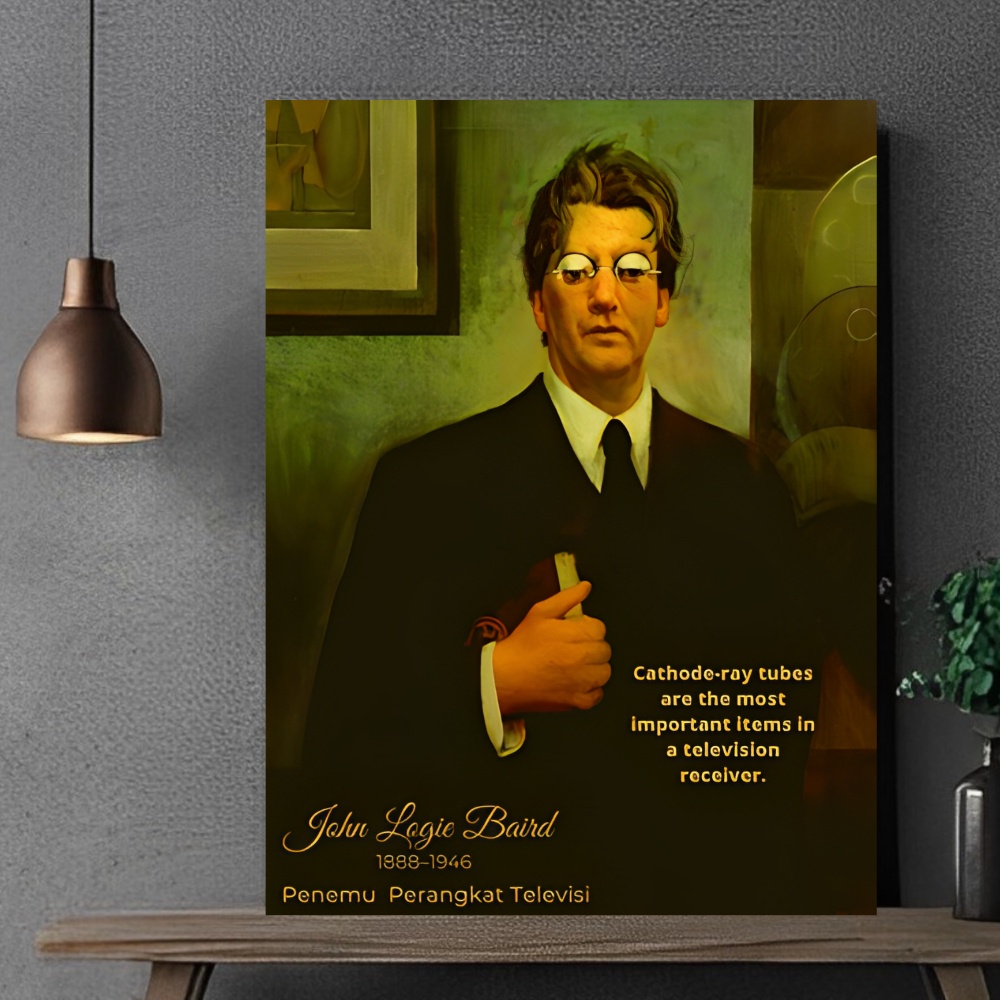 Jual POSTER ILMUWAN TERKENAL DUNIA JOHN LOGIE BAIRD HIASAN DINDING ...