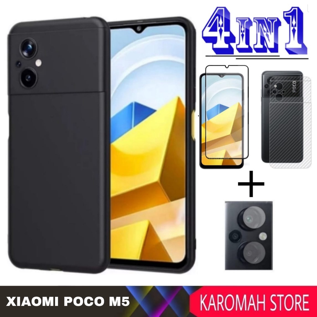 Jual PAKET 4 INC 1 CASE XIAOMI POCO M5 2022 Ultra Slim matte Premium ...