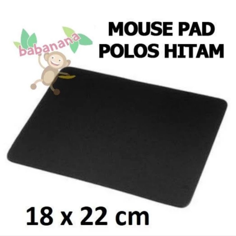 Jual Mousepad hitam polos 22x18cm alas mouse pad komputer pc laptop | Shopee Indonesia