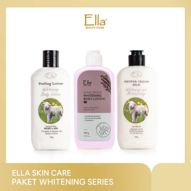 Jual Ella Skincare Paket Body Whitening with Vit E, Licorice Extract ...