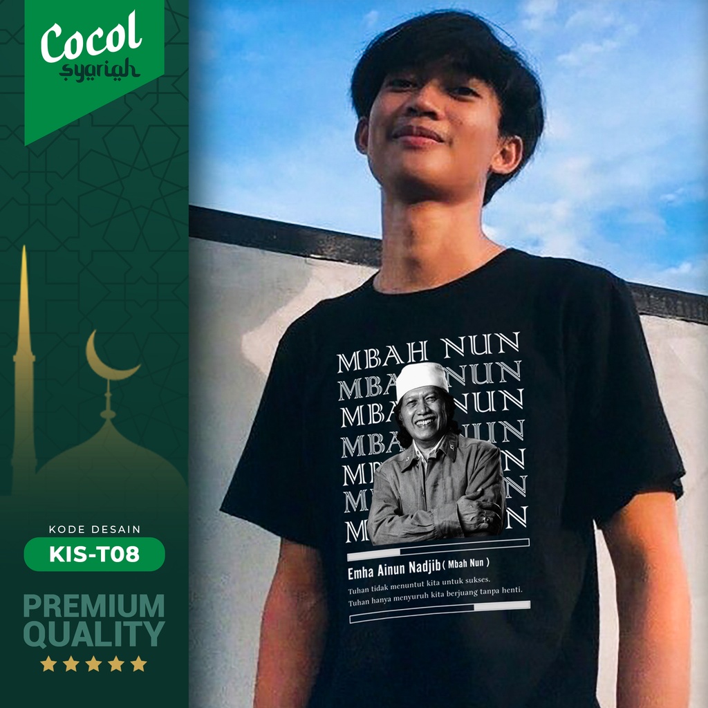 Jual Cocol Store - Kaos Islami Desain Emha Ainun (Mbah Nun) - Bahan ...