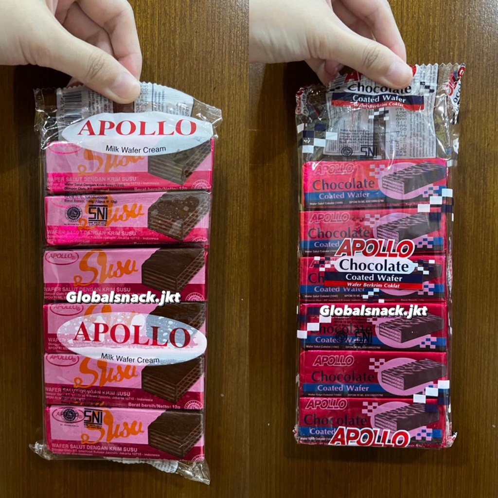 Jual APOLLO WAFER MILK CHOCOLATE / APOLO COATED WAFER | Shopee Indonesia
