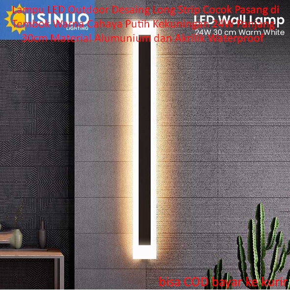 Jual Lampu LED Outdoor Desaing Long Strip Cocok Pasang di Tembok Warna ...