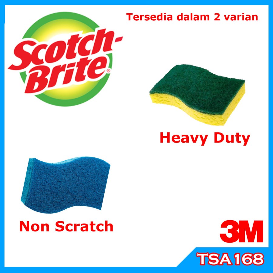 Jual 3M Scotch Brite Sponge Cuci Piring 2 Varian Made in Canada ...