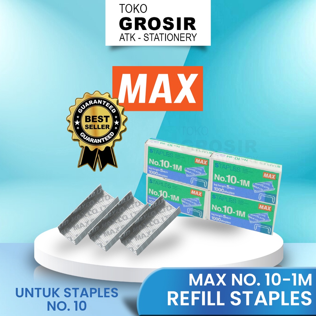 Jual Isi Staples Max No 10 10-1M Kecil Original / Refill Ori no10 ...