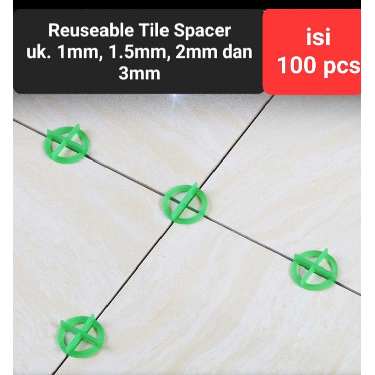 Jual T-Cross Reuseable Tile nat Spacer perata jarak nat keramik 1mm, 1 ...